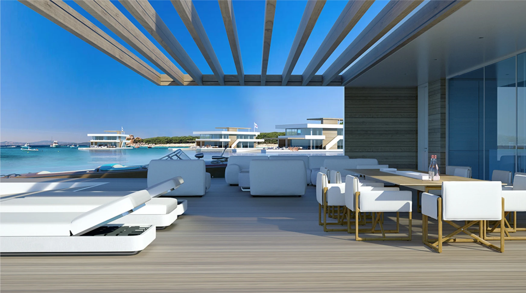 Luxury Floating Hotel Prefabricated Villa Modern Modular Floating ...