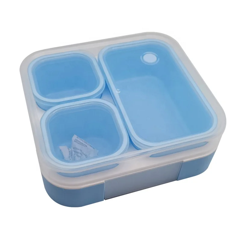 Food Grade Double Wall Pp Plastic Square Airtight Lock Food Lunch Box ...