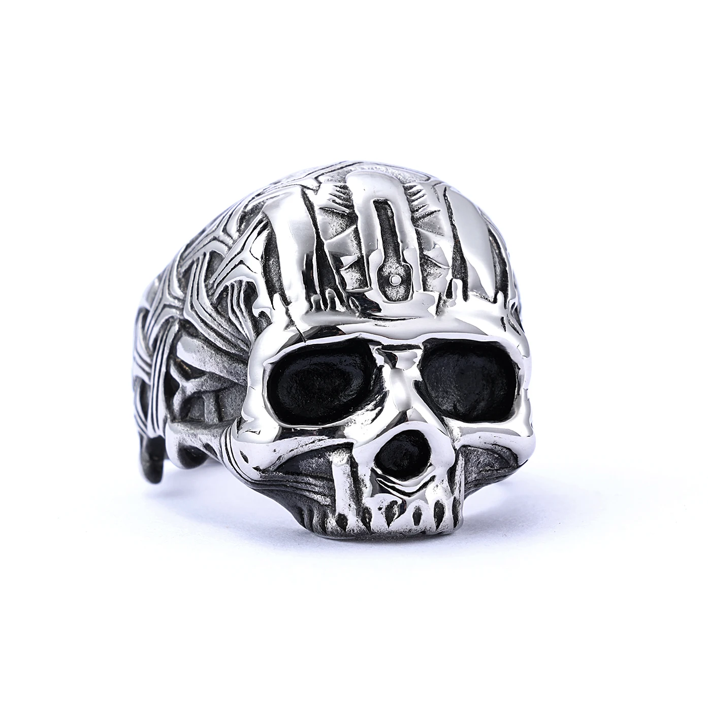 Men's Ring Stainless Steel Cool Motorcycle Biker Rings for Men Band ...