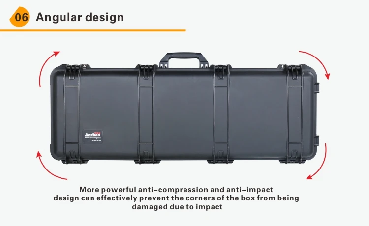 Portable Long Rolling Rugged Cargo Boxes - Shockproof Gun Case