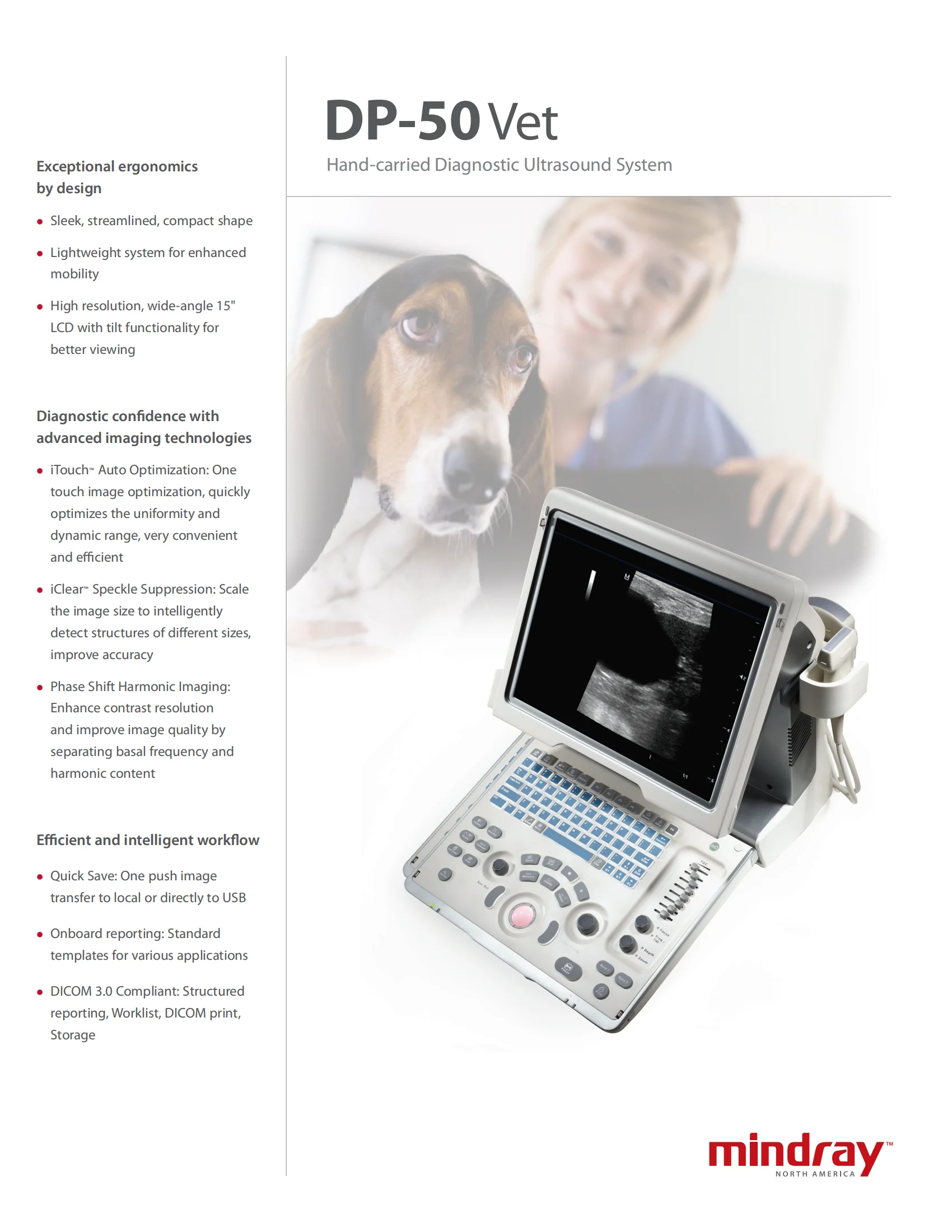 Mindray Dp-50vet Veterinary Ultrasound Dp-50 Vet Black/white Scanner Machine For Animal - Buy ...