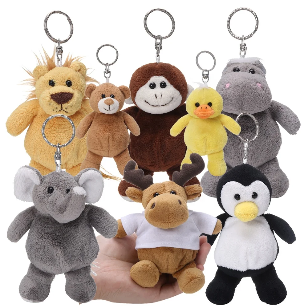Small Teddy Bears Keychain Plush Toys Custom Bear Plush Toys Stuffed ...