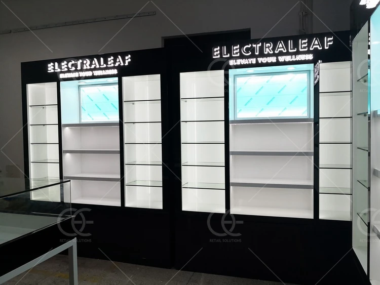 Customized Hookah Display Shelves Smoke Shop Showcase Dispensary ...