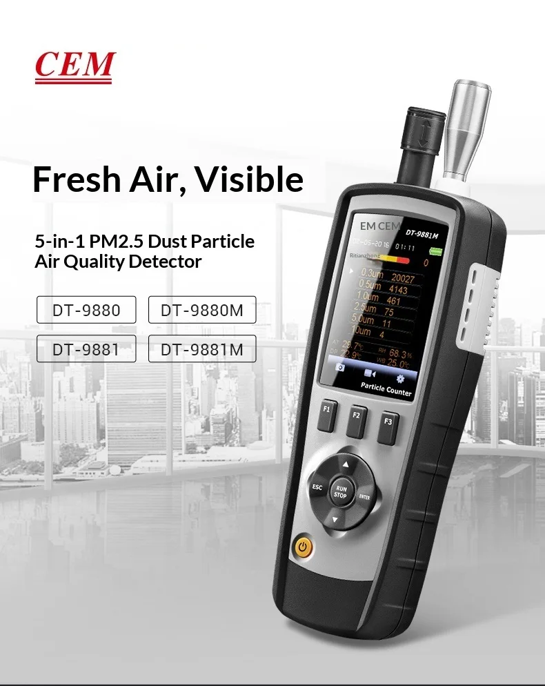 CEM High Accuracy Dust & Particulate Detector Cleanliness Tester Air ...