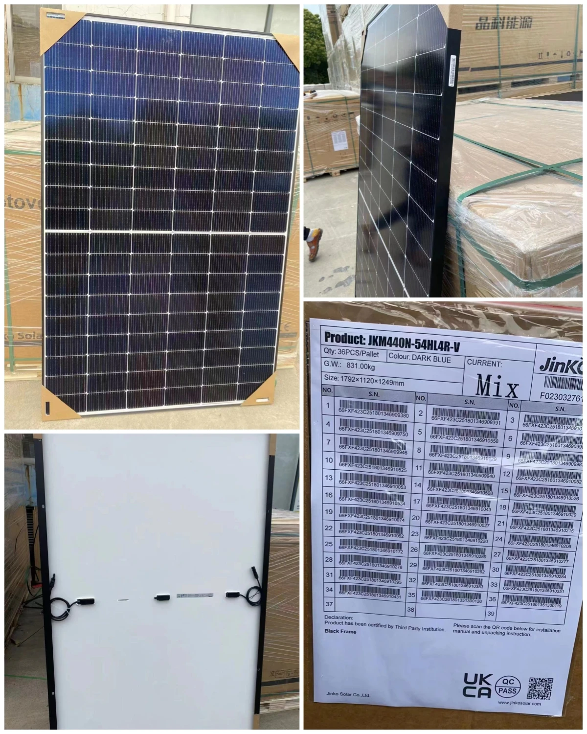 Jinko Tiger Neo N Type Mono-facial Module 420w 425w 430w 435w 440w Cost ...