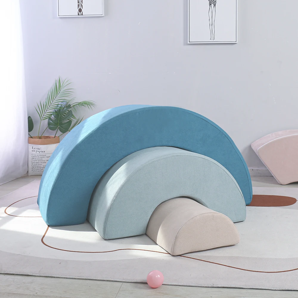 Foam Kids Play Couch Colorful Rainbow Shape Kids Play Games Nugget ...