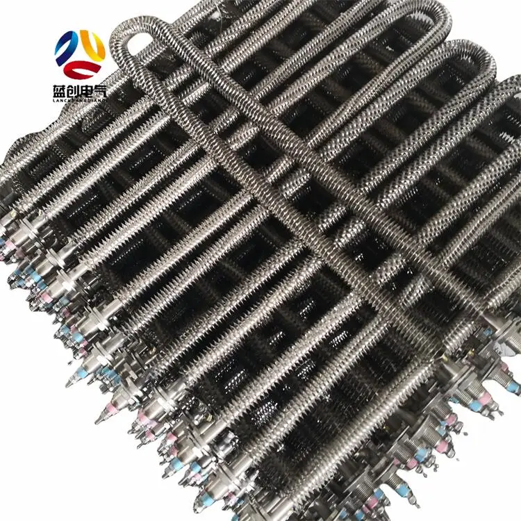 Electric 415v finned air heating element 1200w 230v tube heater element ...