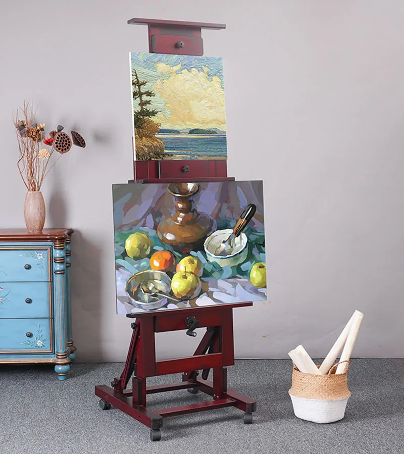 Meihui Extra Large Professional Artist Easel - Solid Beech Wood