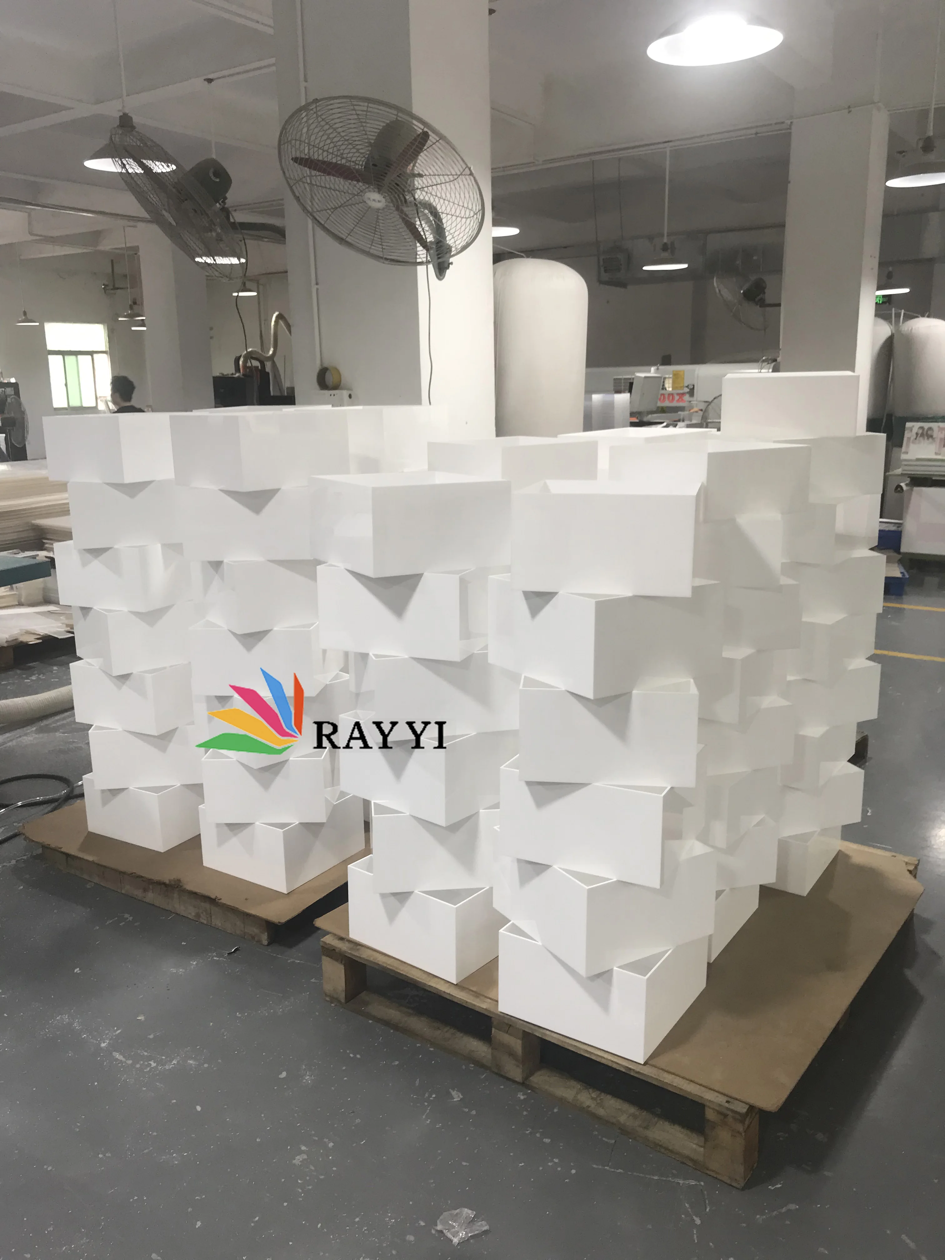 Ray Yi Factory Custom 4 Step Rectangle Clear Display Cube Food Table ...