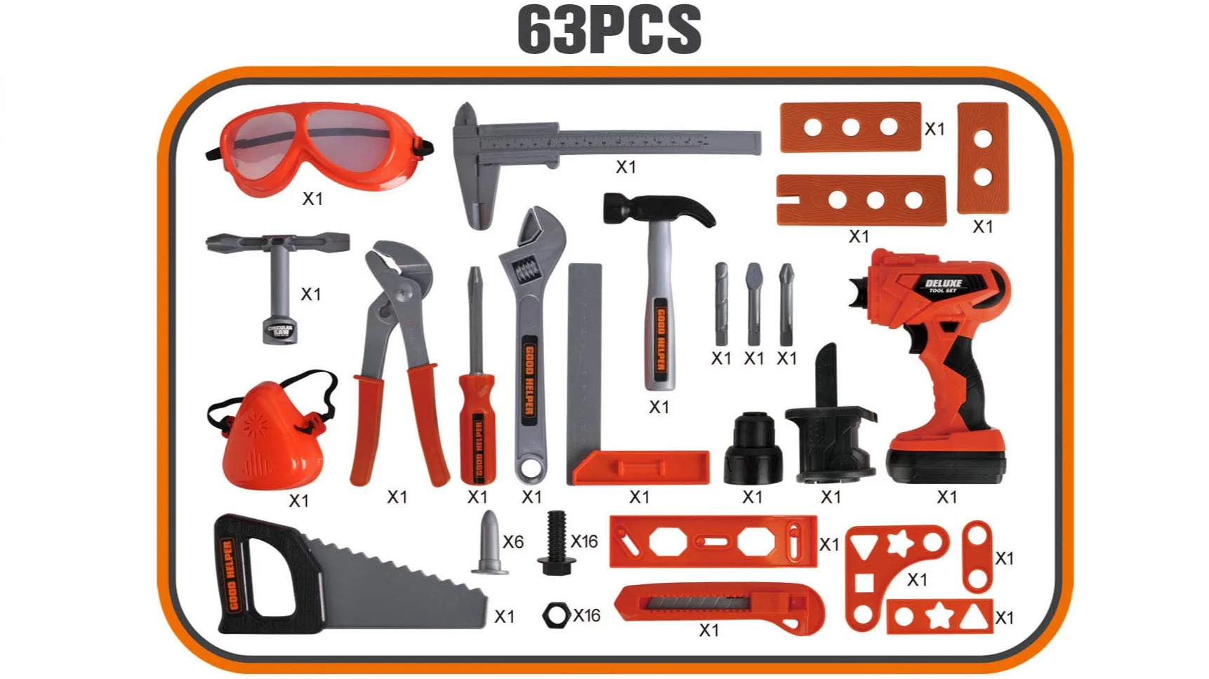 Huada 2023 Boy Educational Engineer Diy Repair Tool Box Play Set Kids ...