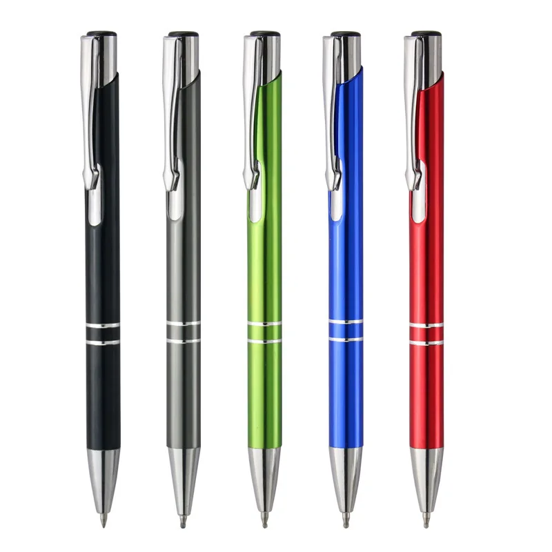 Customized Logo Metallic Aluminum Ballpoint Pen Engraving Personalized Gift Metal Ball Pen ...