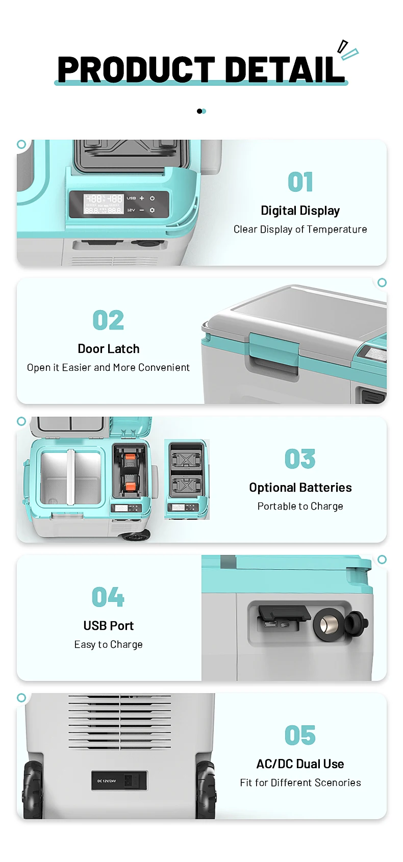 Alpicool HT18 Dual-Zone Portable Car Fridge for Camping