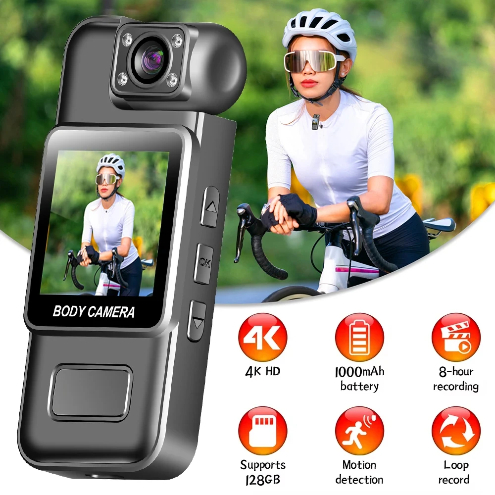 Ultra HD 4K Wifi Mini Camera - Body Cam with Night Vision