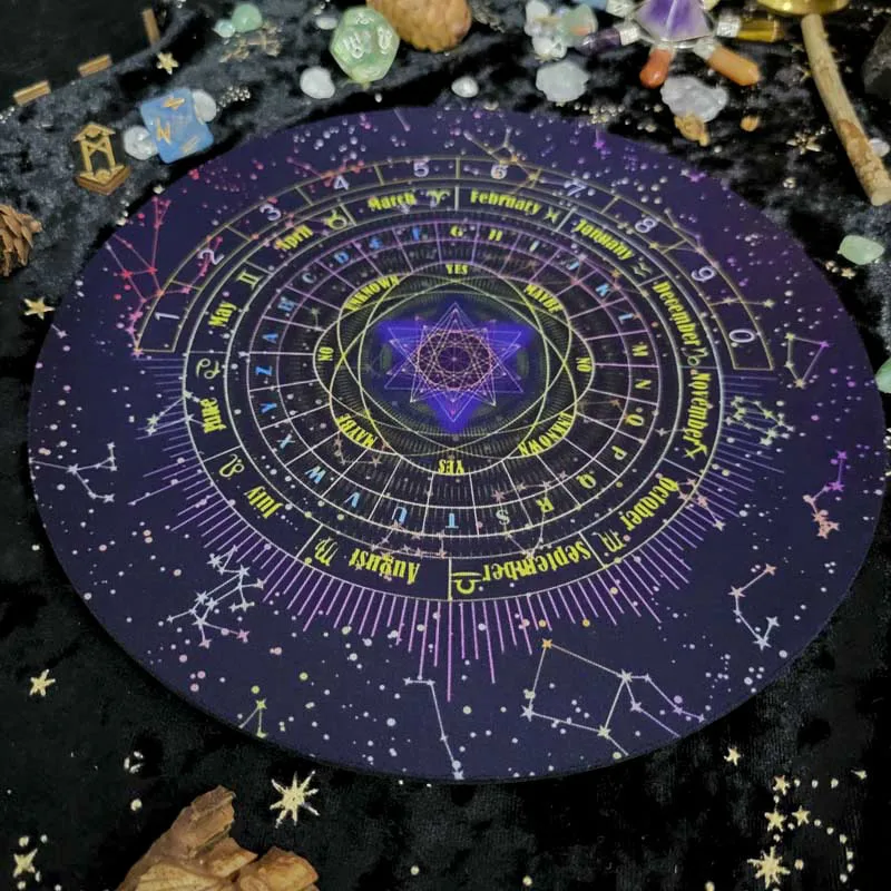 Starry Sky Printed Pendulum Mats Rubber Board Dowsing Divination Altar ...