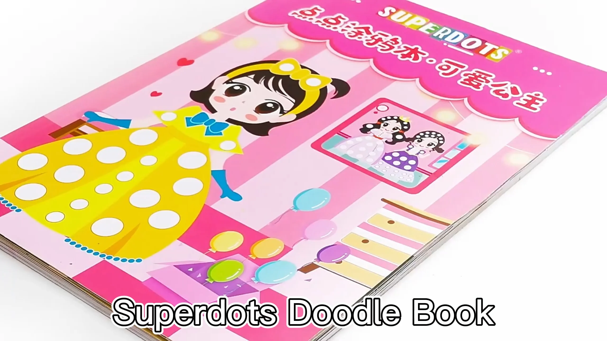 Lovely Princess Cartoon Doodle Coloring Books Painting Dot Markers Kids ...