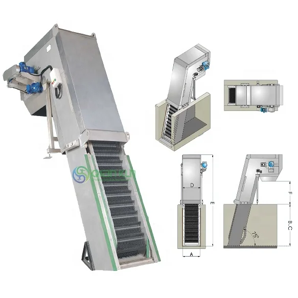 Price Automatic Bar Screen Trash Rake Bar Screen Waste Water Treatment ...