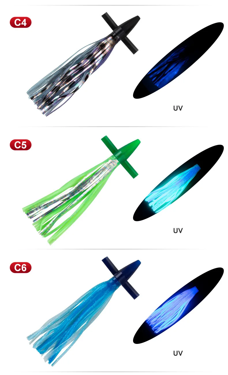 New OEM 7inch 9inch Soft Head Teaser Bait Bird Saltwater Trolling Lure ...