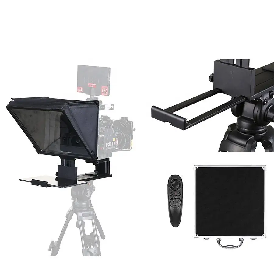 16 Inches Angle Adjustment Universal Teleprompter for Smartphone/tablet ...