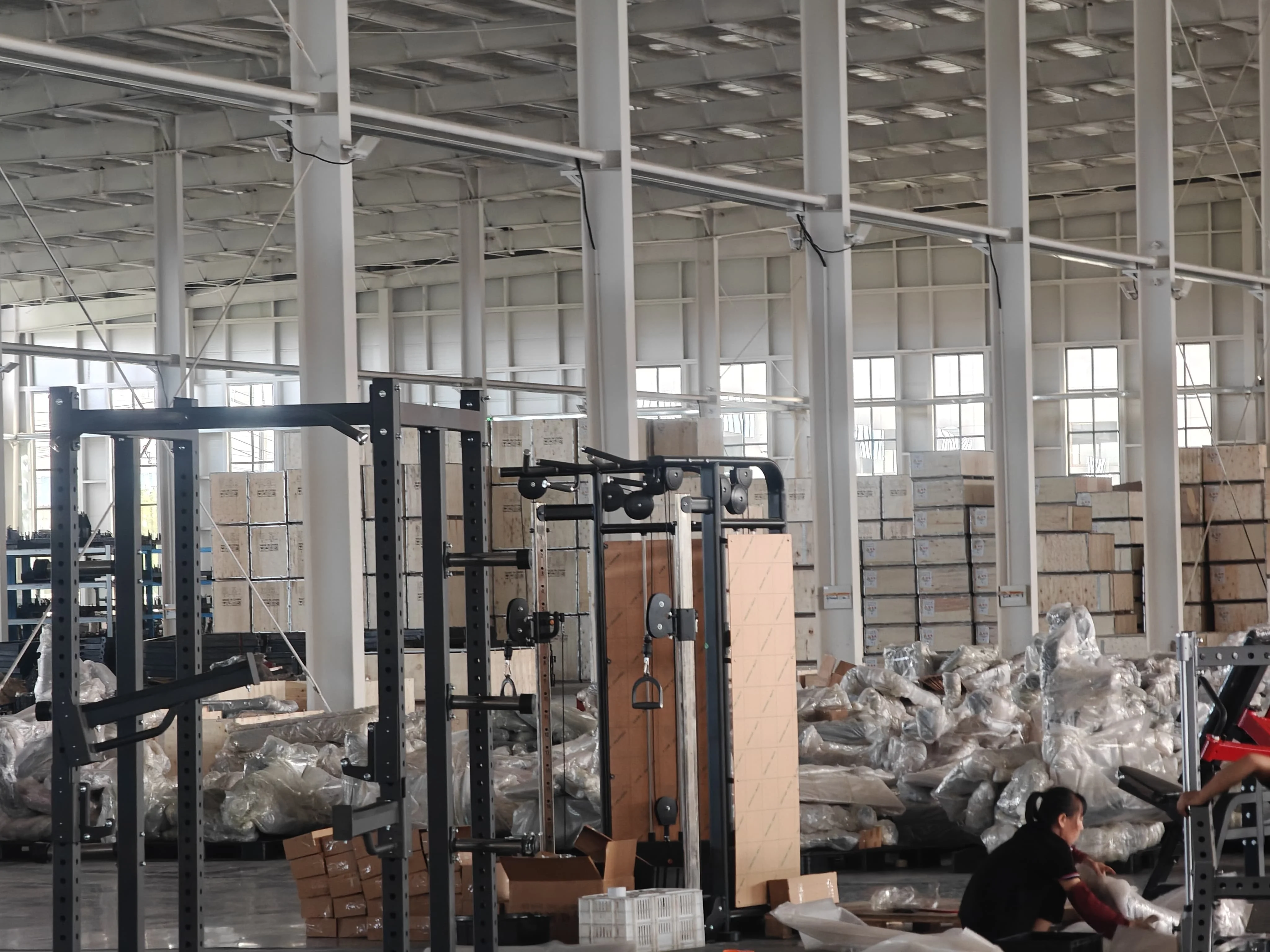 Commercial Gym Machine Double Rail Plate Loaded Rowing Back Pulling ...