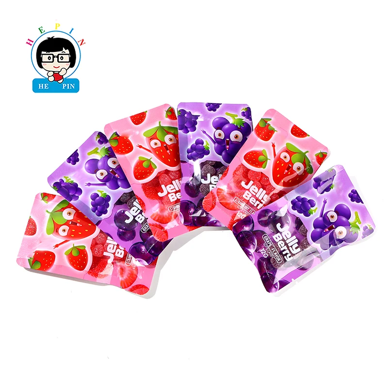 Wholesale OEM Order Mini Gummy Strawberry Grape Flavor