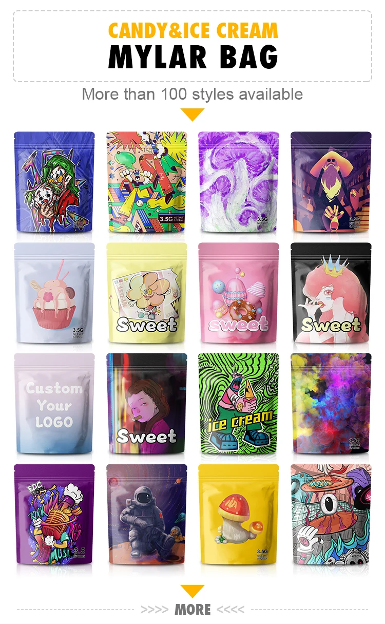 Custom Printed Logo Storage Laminated Candy Sealable Bag