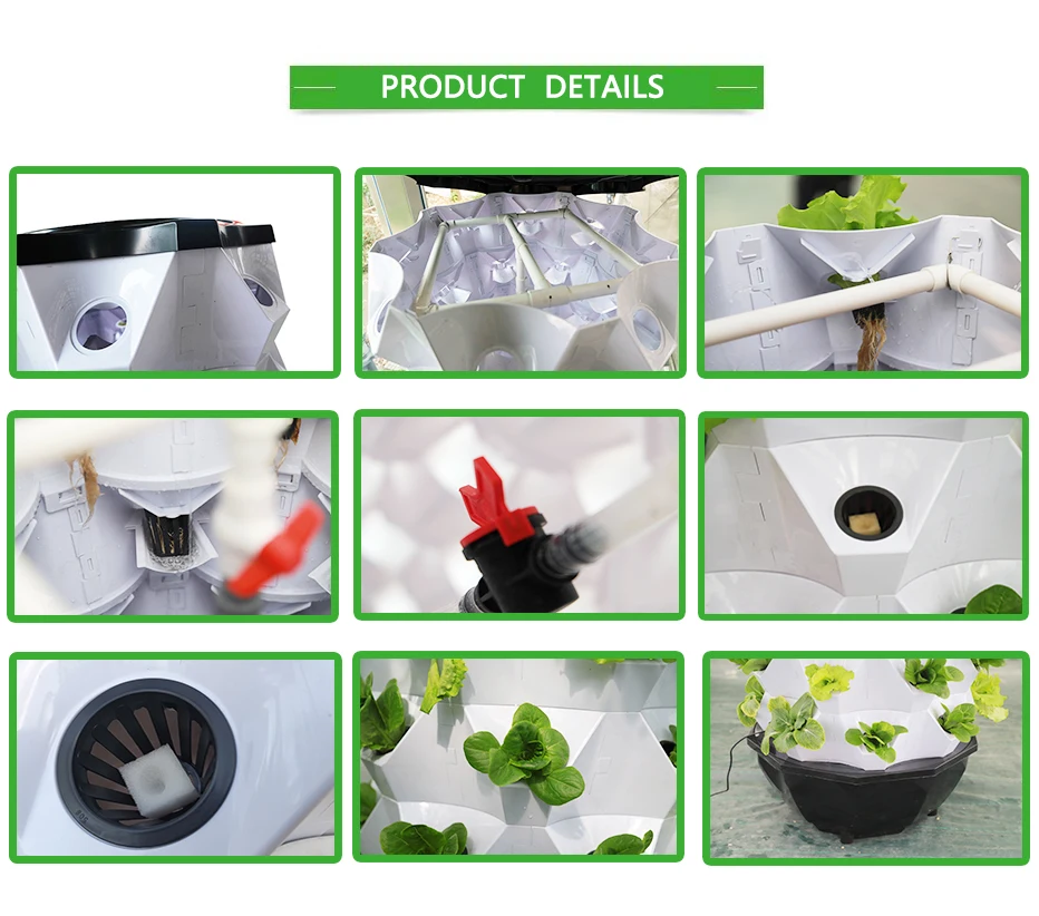 Movable Rotating Vertical Hydroponic Pineapple Tower 10 Layer