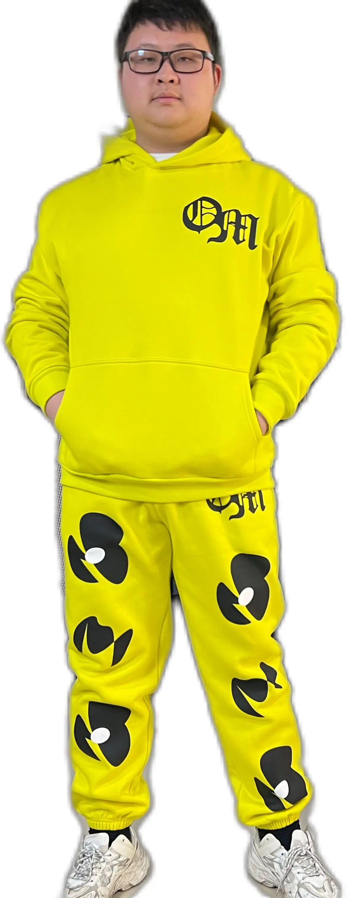 Two Piece Set Men Hoodies Pants Autumn Winter Hooded Sweatshirt