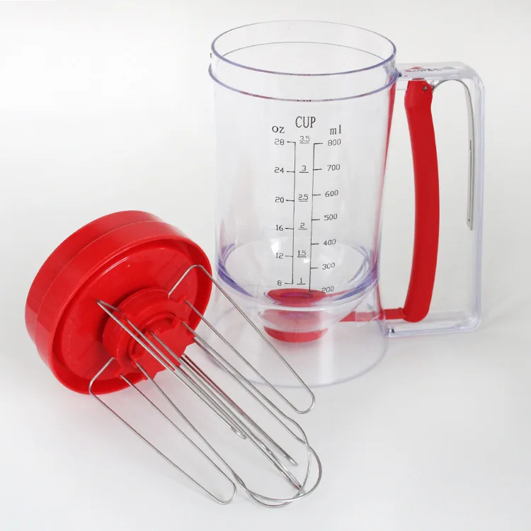 Waffles Muffin Mix Crepes Measuring Cake Plastic Manual Handheld ...