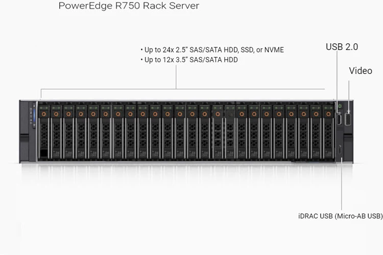 Dell Emc Poweredge 2u Rack Server Intel Xeon 4314 Cpu 32g Memory R750 ...
