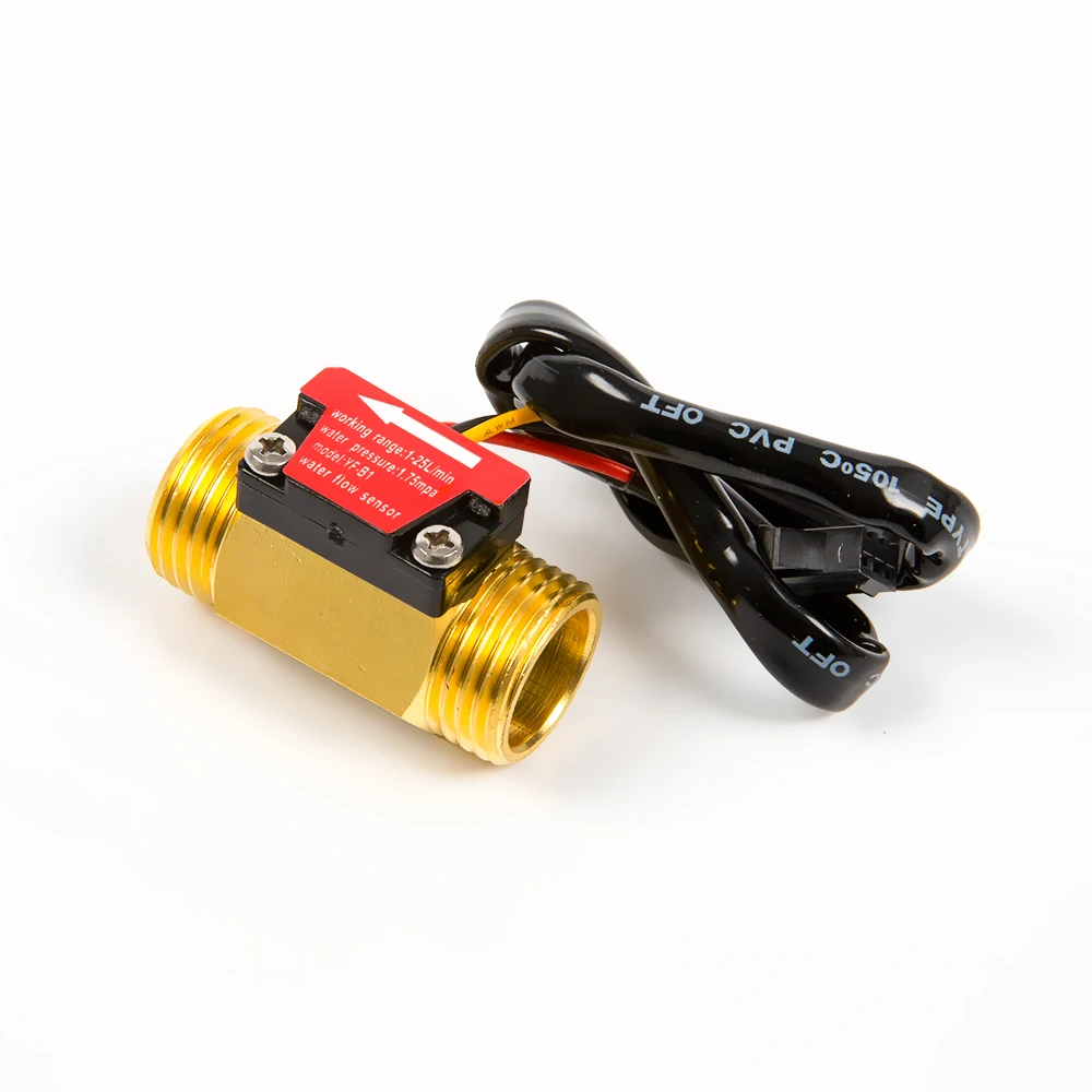 YF-B1 Copper G1/2" DN15 Thread Hall Effect Water Flow Sensor
