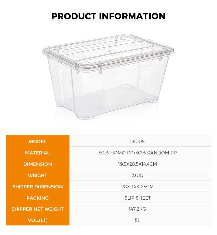 OEM 5l Stackable Transparent Plastic Storage Packaging Box| Alibaba.com