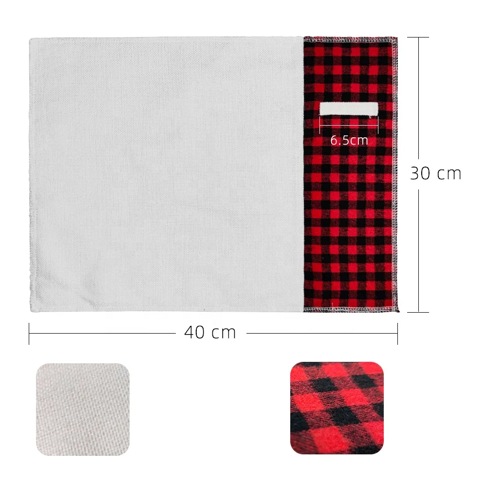 Prosub Linen Sublimation Placemat Blanks - Christmas Red Plaid