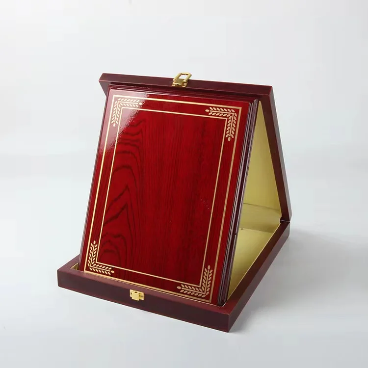 Personalized Custom Wooden Plaque Box - Corporate Gift