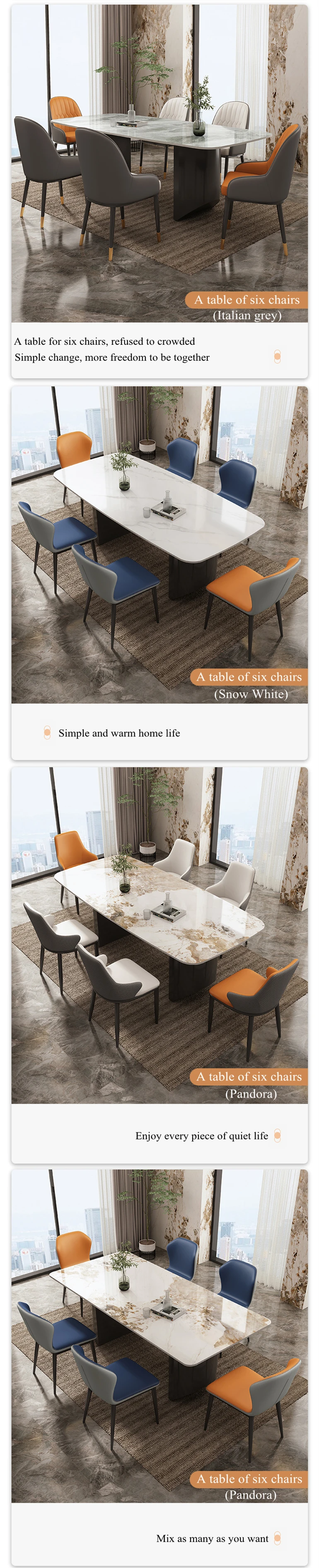 Modern Table a Manger Complet Luxury Dinning Table Set Simple Style ...