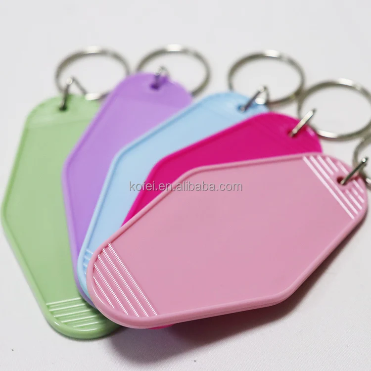 Kofei Custom Blank Hotel Key Chain Motel Key Tag Plastic Keychain Blank ...