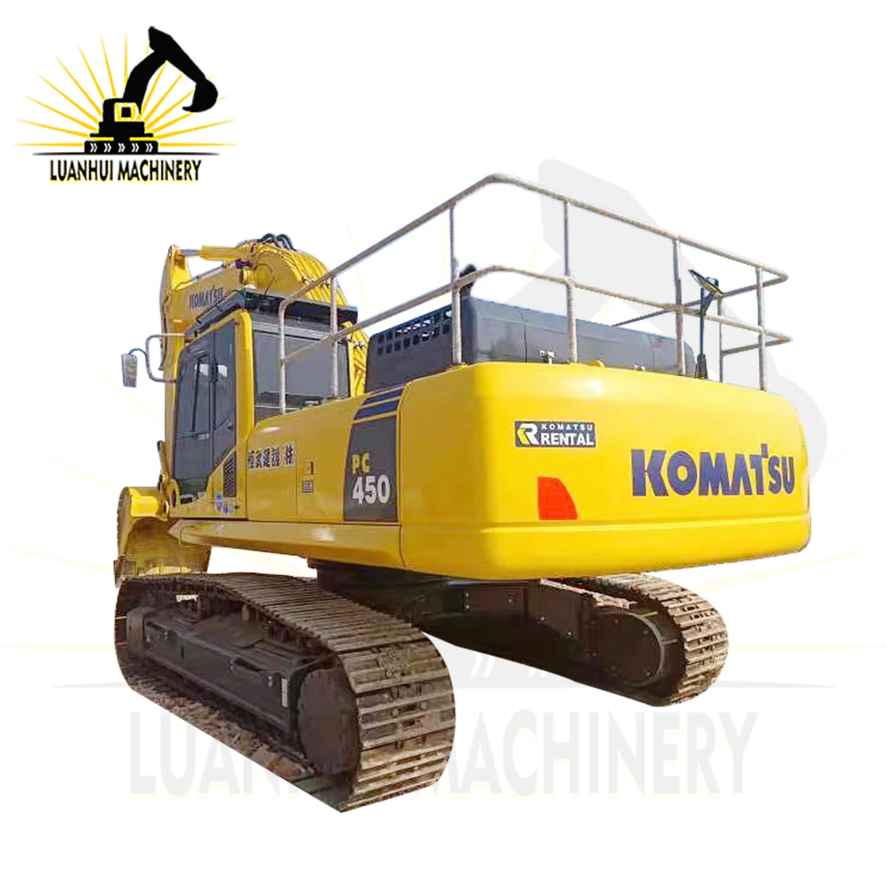 The Large Komatsu Pc450 Is A 45 Ton Chain With Powerful Digging ...