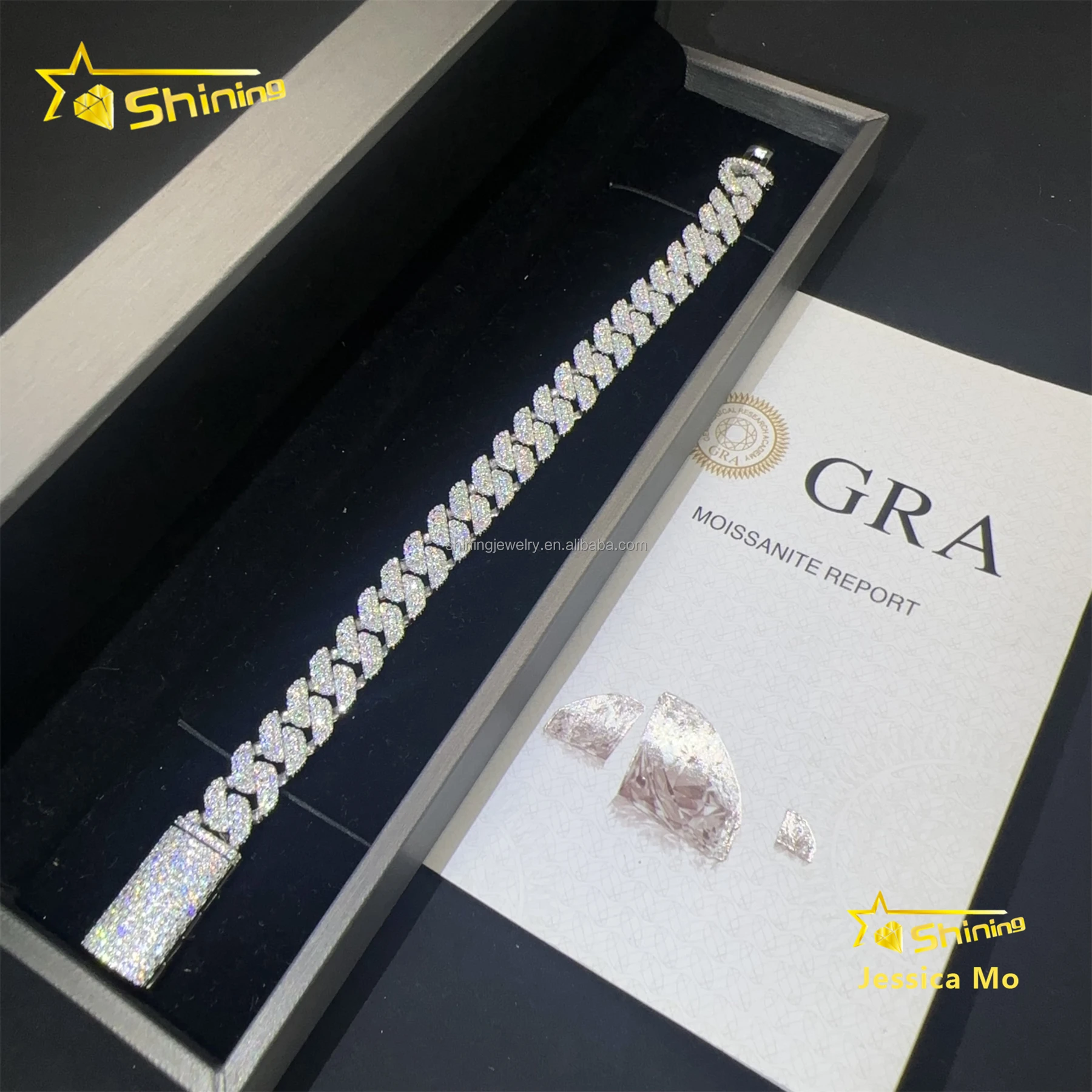 Fashion Rapper New Arrivals Hip Hop 10mm 3Rows Stone Jewelry VVS1 ...