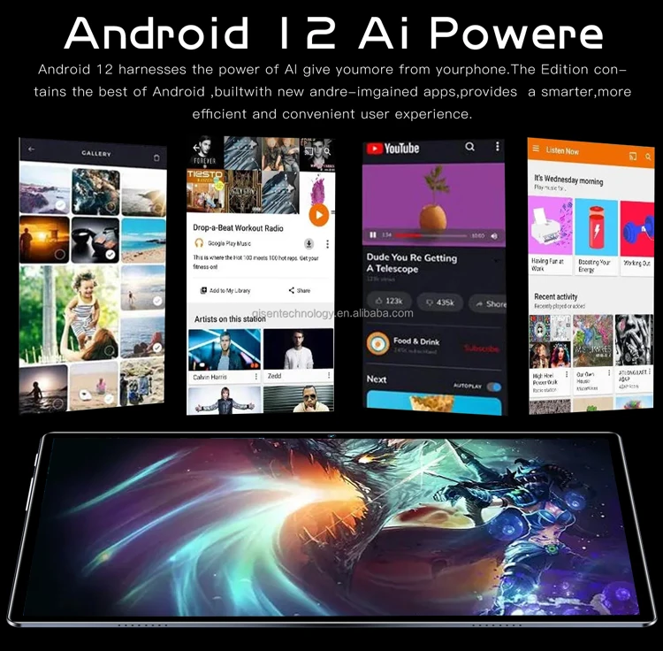 2 in 1 Tablet - 10.4 Inch with Keyboard, 6GB RAM, 128GB Storage