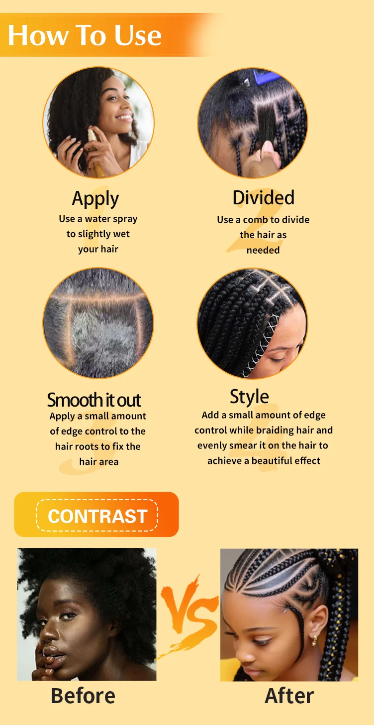 Private Label Wholesale Neat Braid Conditioning Shining Custom Edge ...