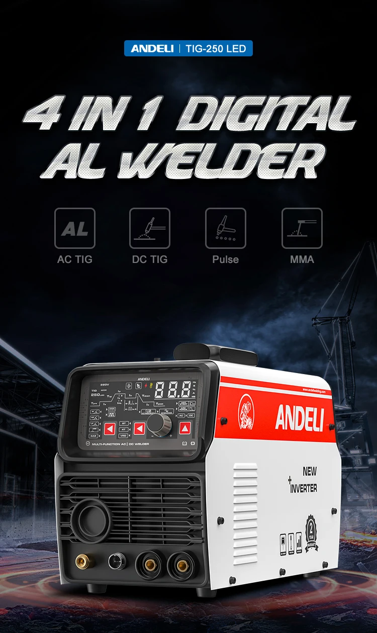 ANDELI TIG-250PE LED Welder - AC DC Aluminum Welding Machine