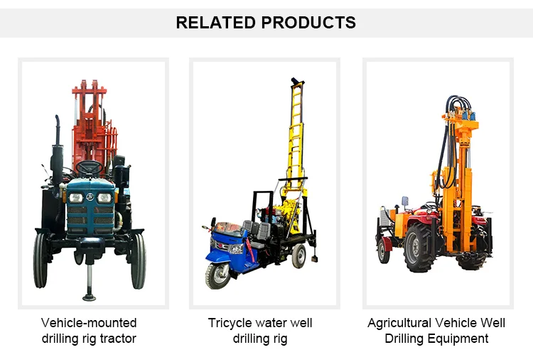 100-200m Small Drill Rig for Water Well Borehole Machine Tractor ...