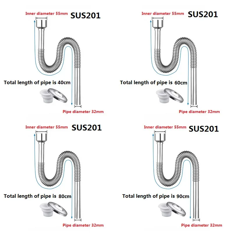 304 Stainless Steel Corrugated Drain Pipe - Durable & Efficient