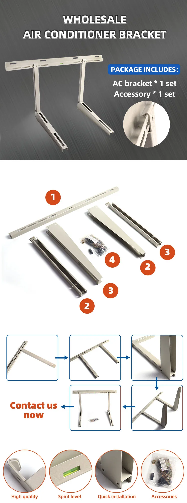 800mm Ac Stand Air Conditioner Outdoor Air Conditioning Bracket - Buy ...