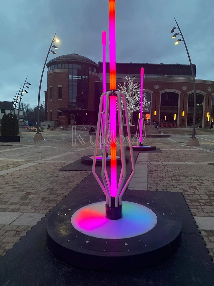 Custom Outdoor Scenic Plaza Park Garden Interactive Led Light Landscape ...