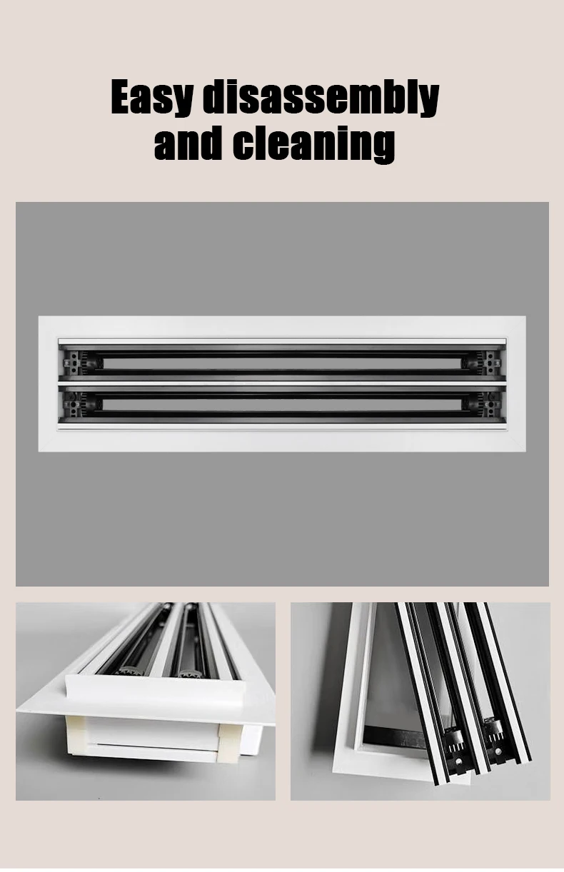 Hvac Hidden Linear Slot Diffuser Air Conditioner Vav Air Diffuser ...