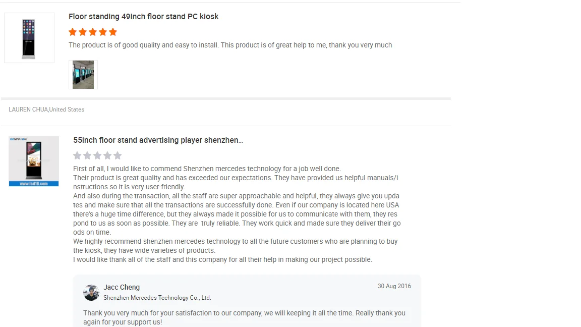 Edgeless 4k Floor Standing Digital Signage Kiosk For Advertisement ...