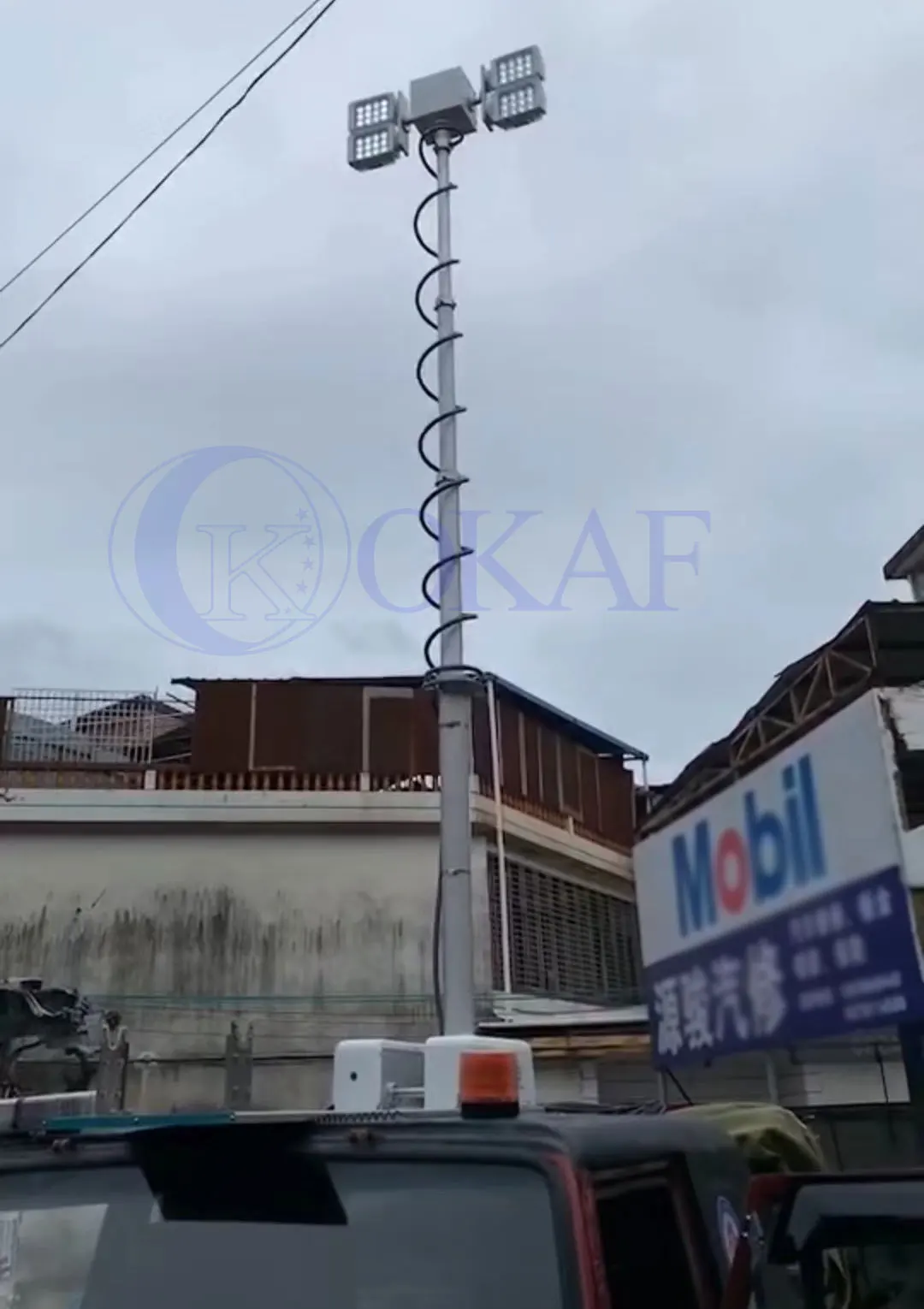 Mobile LED Light Night Scan - Roof-Mounted Light Tower