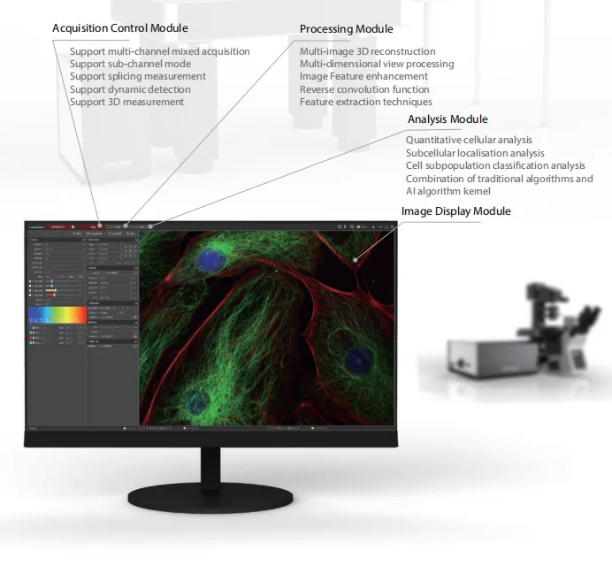 Auto Motorized Laser Confocal Scanning Microscope for Immunology Research