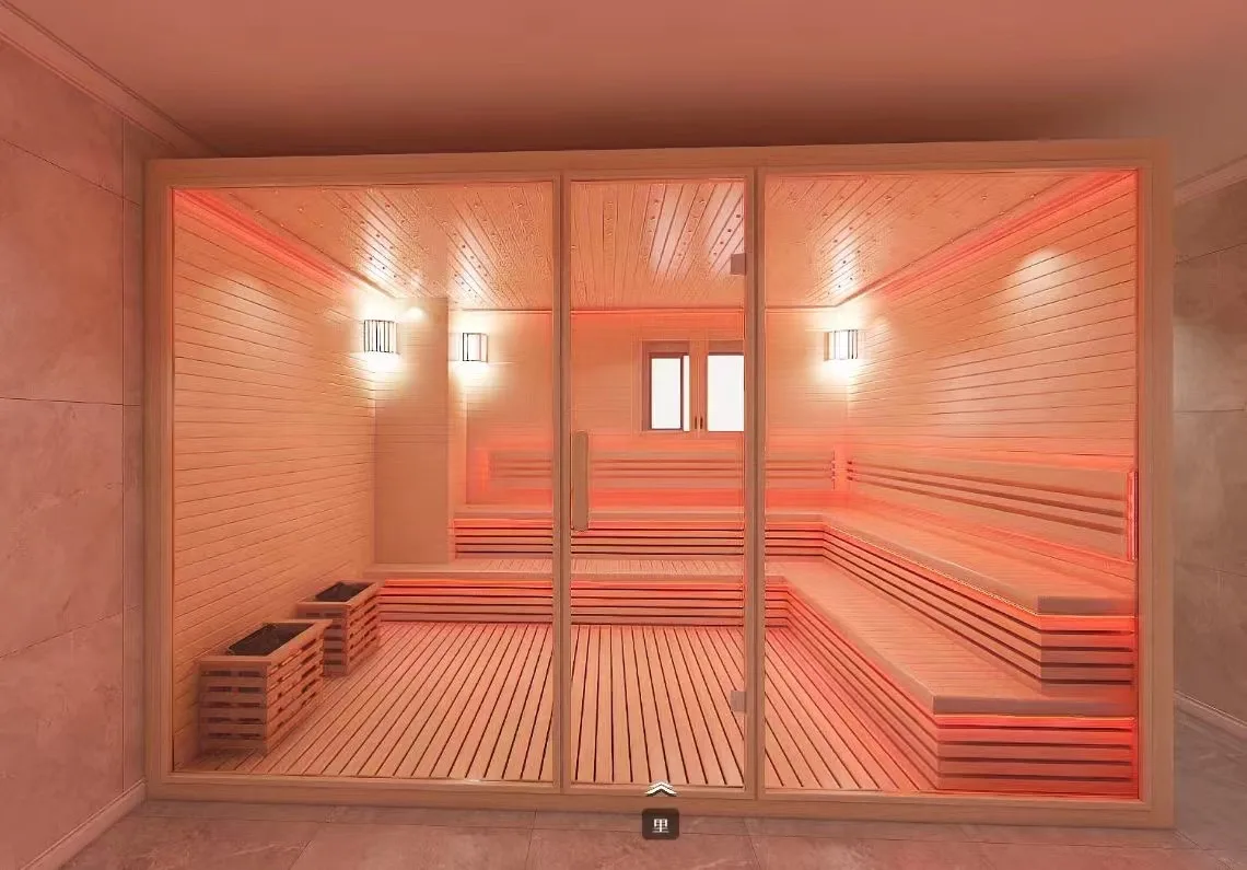 Luxury Infrared Sauna - Large Size, Solid Wood, Modern Design