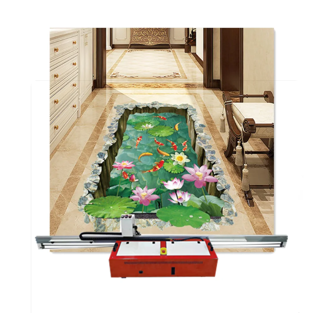 All-in-one Wall Floor Printer 3d Vertical Cmykw Uv Wall&floor Printing ...